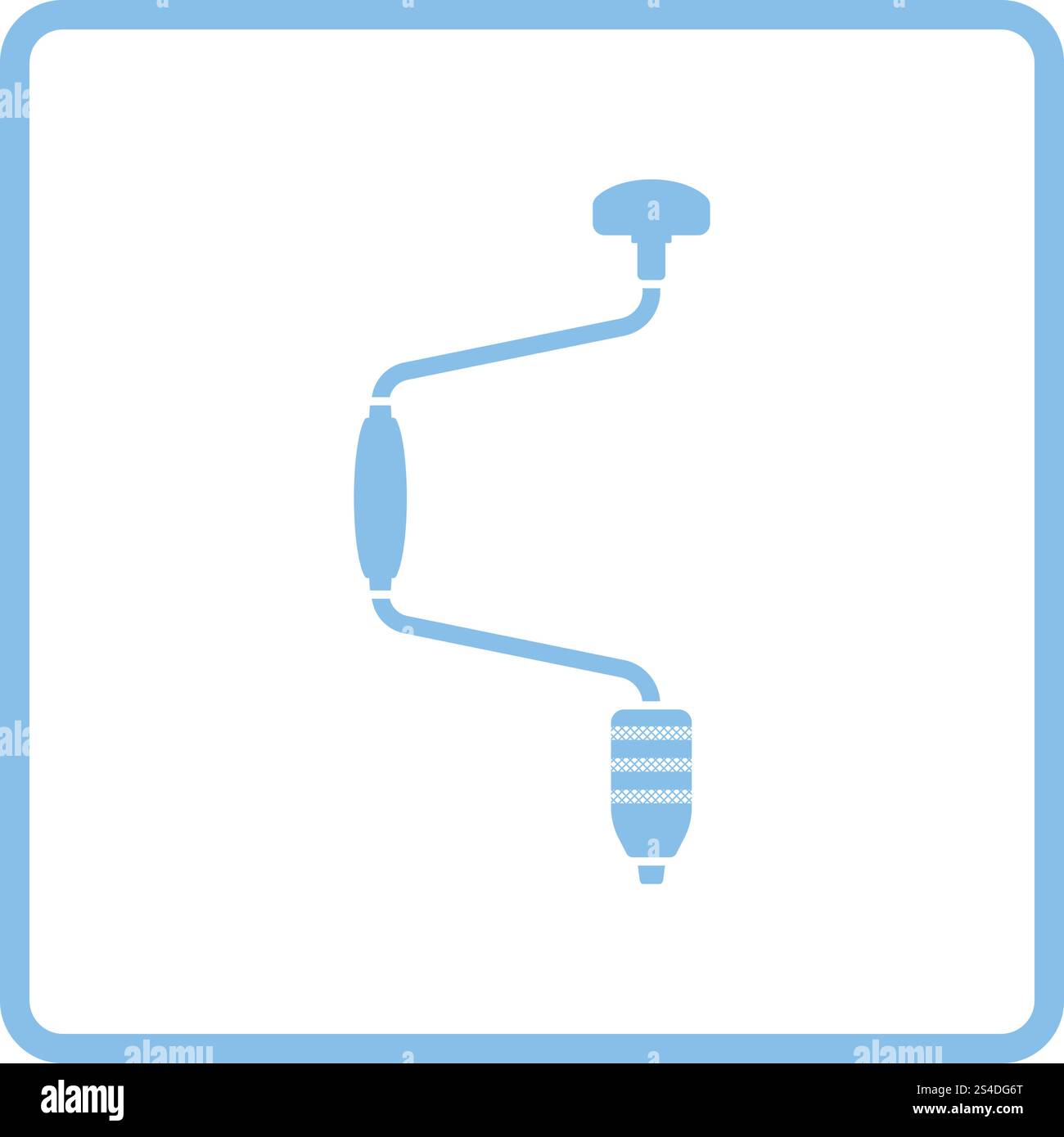 Auger icon. Blue frame design. Vector illustration Stock Vector Image ...