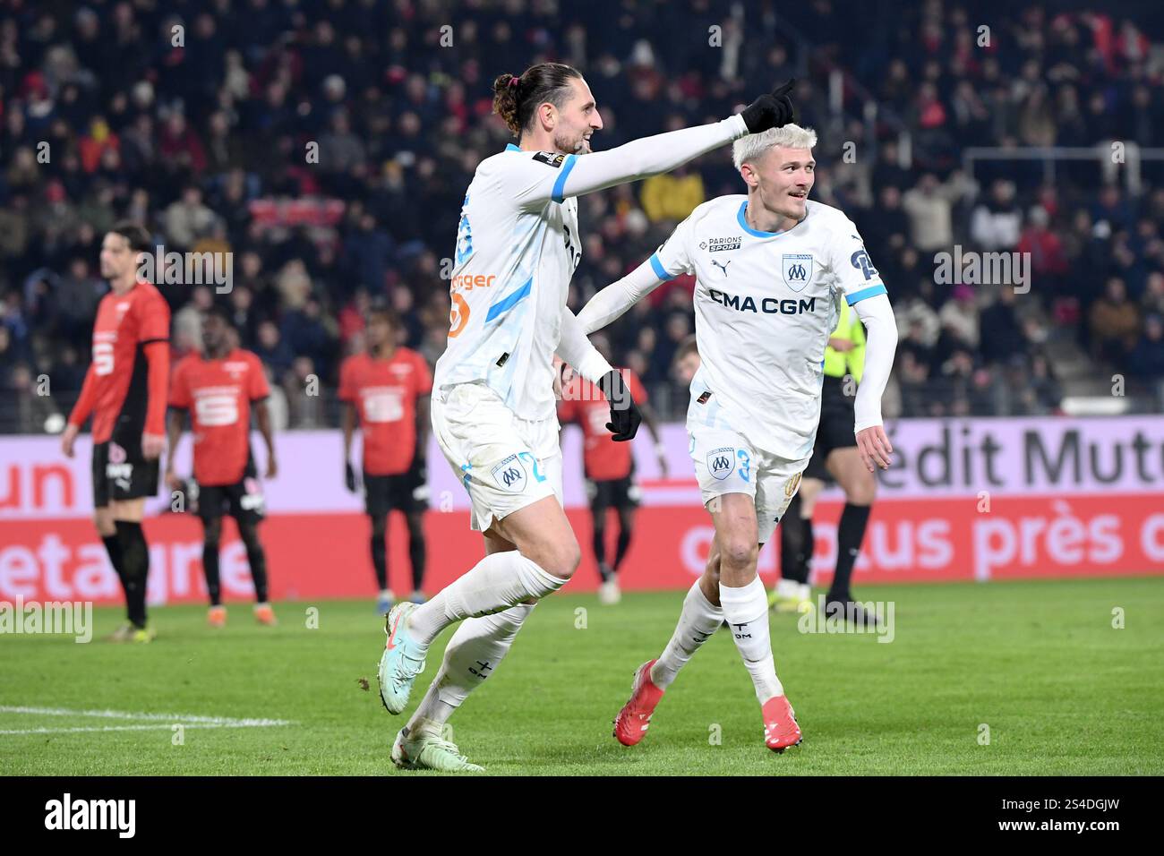 France. 11th Jan, 2025. 03 Quentin MERLIN (om) - 25 Adrien RABIOT (om ...