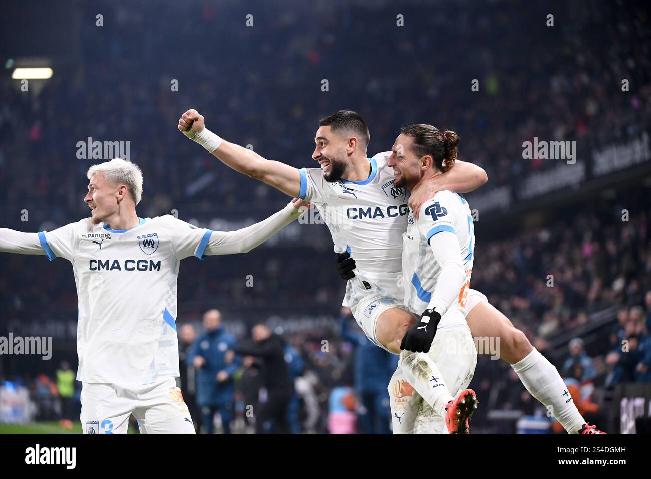 France. 11th Jan, 2025. 25 Adrien RABIOT (om) - 03 Quentin MERLIN (om ...