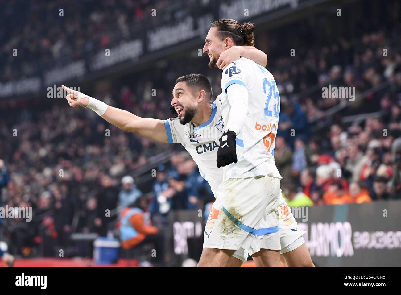 25 Adrien RABIOT (om) - 08 Neal MAUPAY (om) during the Ligue 1 McDonald ...