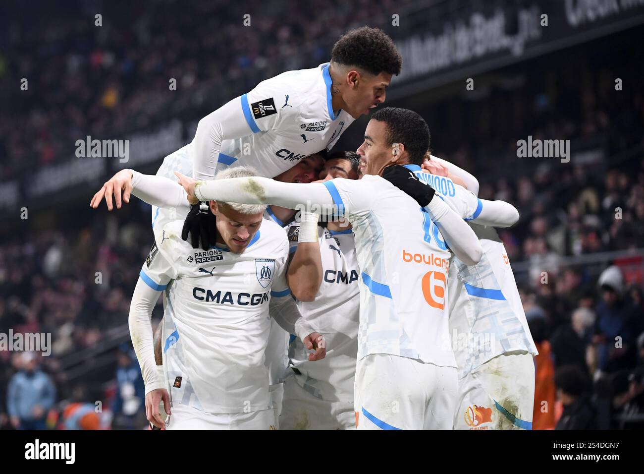 France. 11th Jan, 2025. 03 Quentin MERLIN (om) - 44 LUIS HENRIQUE (om ...
