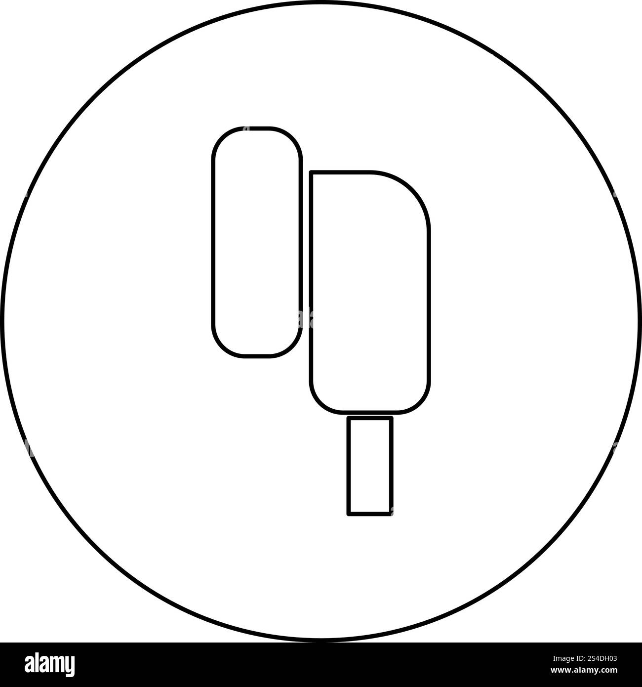 Eearphone plug icon black color in round circle outline vector ...