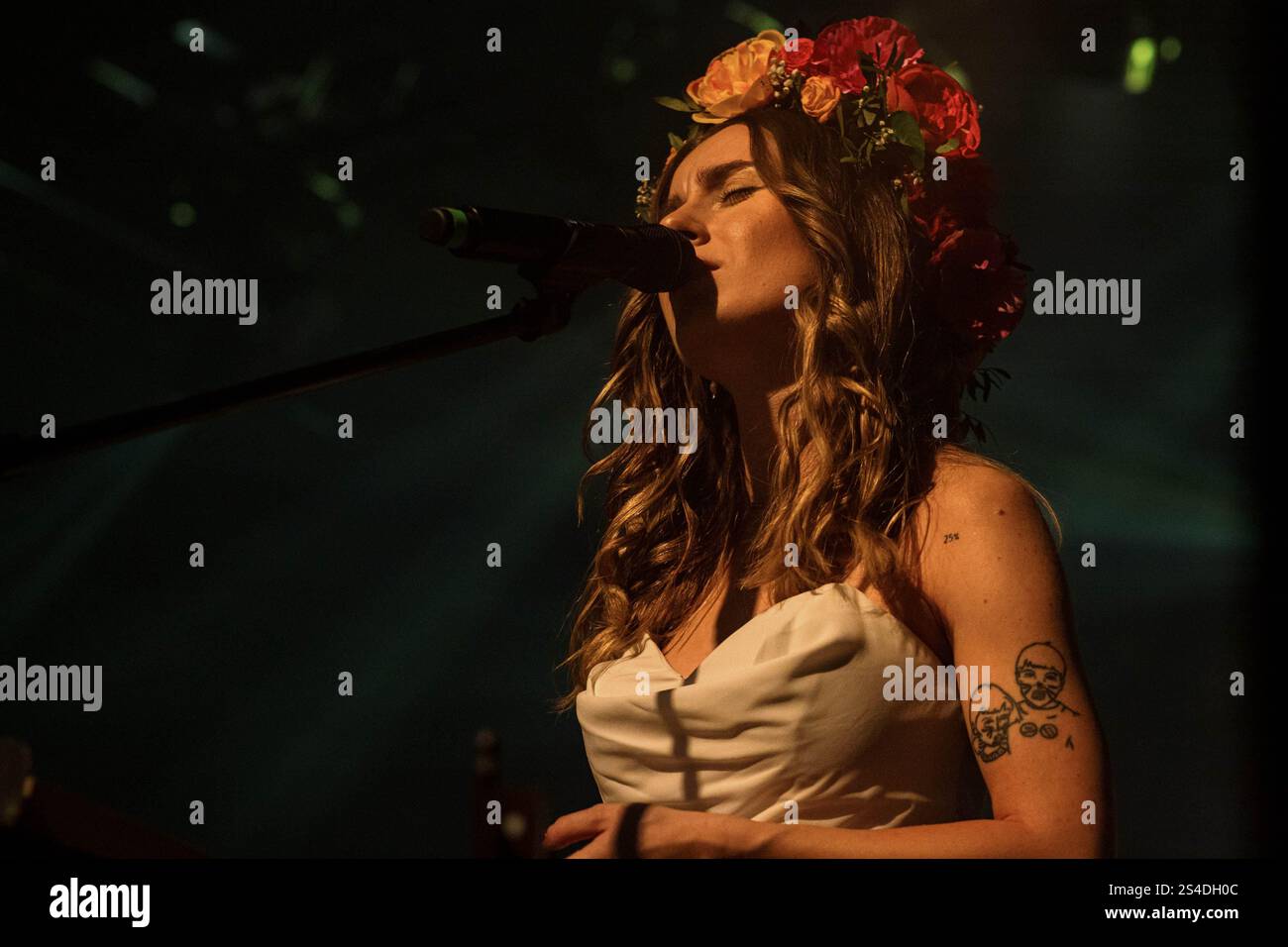 Jagoda Kudlinska performs live on stage at Klub Stodola. Polish band ...