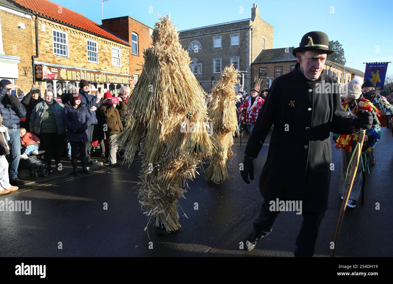 Whittlesey, England, UK. 11th Jan, 2025. The straw bear is paraded ...