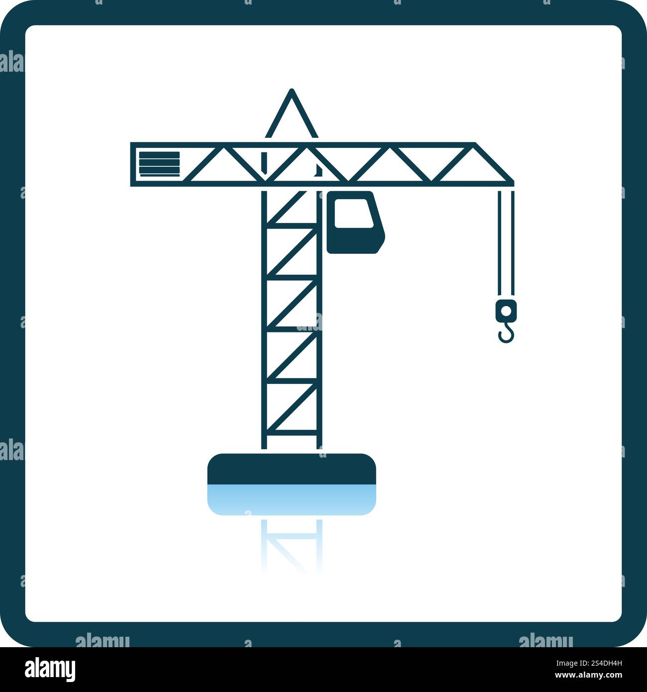 Icon of crane. Shadow reflection design. Vector illustration Stock ...