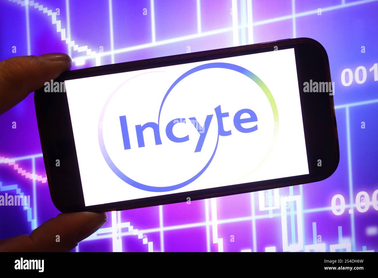 Poland. 9th Jan, 2025. In this photo illustration, the Incyte company logo is seen displayed on ...
