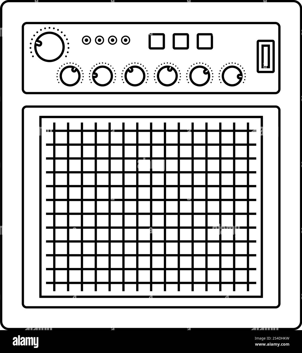 Audio monitor icon. Thin line design. Vector illustration Stock Vector ...