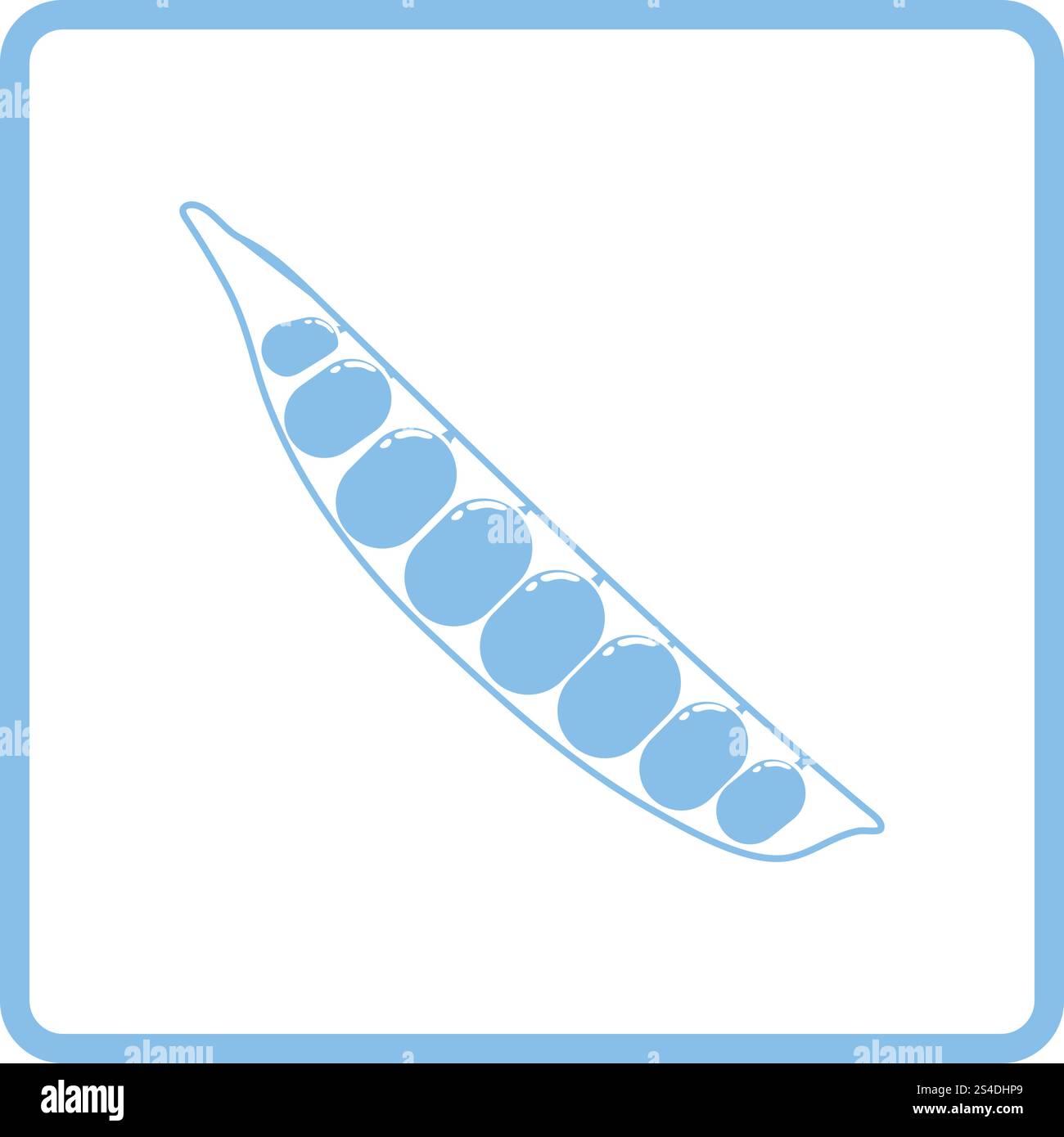 Pea icon. Blue frame design. Vector illustration Stock Vector Image ...