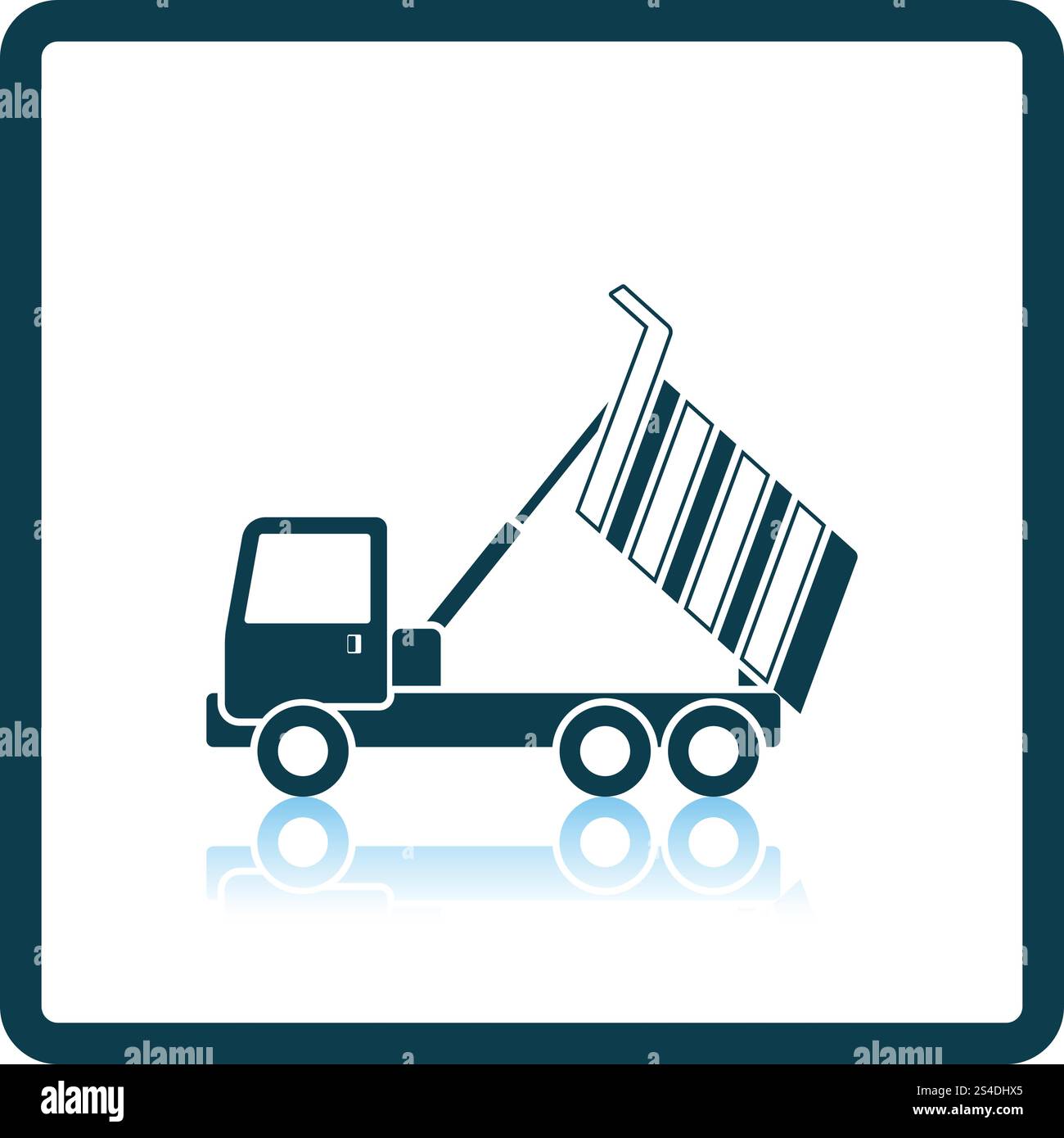Icon of tipper. Shadow reflection design. Vector illustration Stock ...