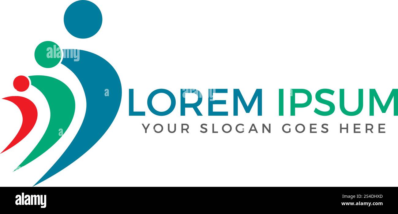 Group of three people logo. Social network symbols for business. Family ...