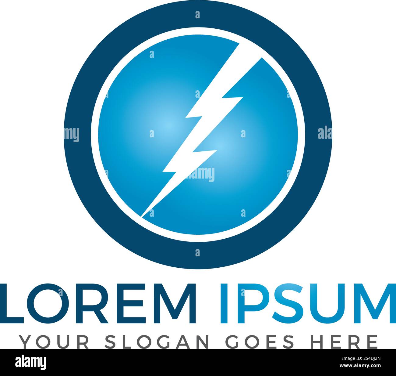 Circle Lightning bolt logo design Stock Vector Image & Art - Alamy