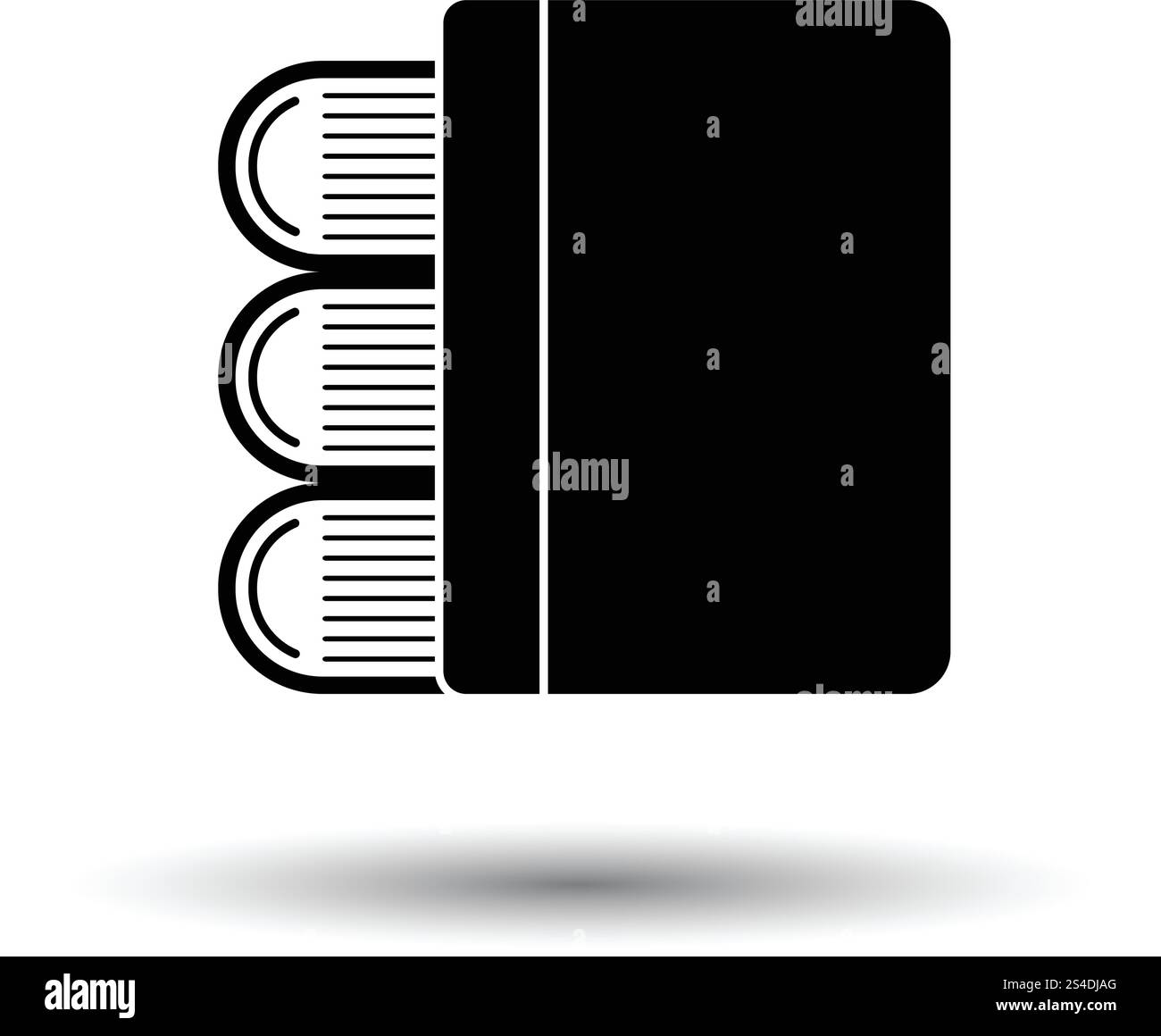 Stack of books icon. White background with shadow design. Vector ...