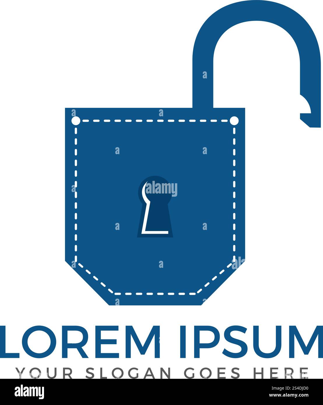 Pocket padlock logo design. Pocket app security logo design Stock ...