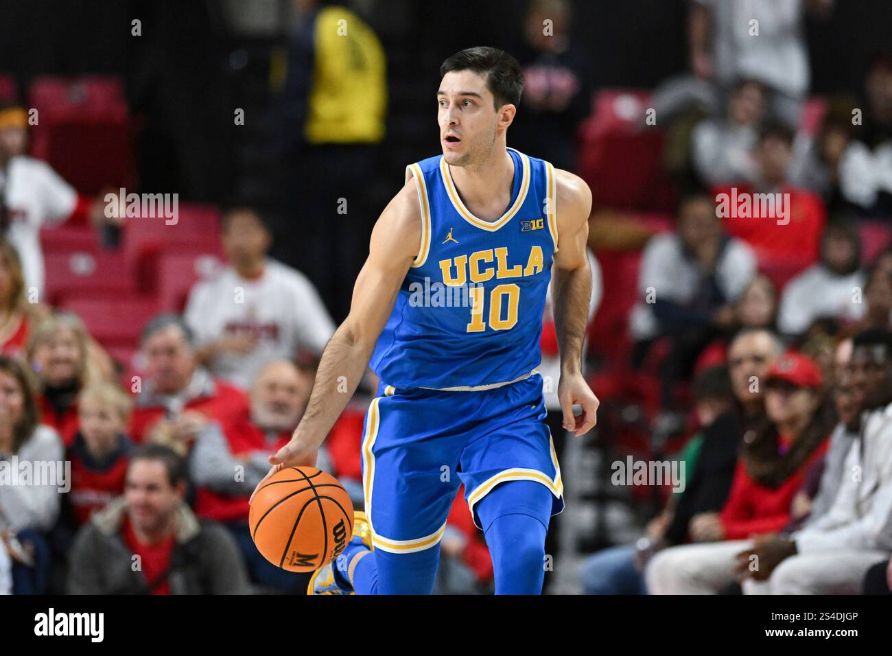 UCLA guard Lazar Stefanovic (10) brings the ball up court during the ...