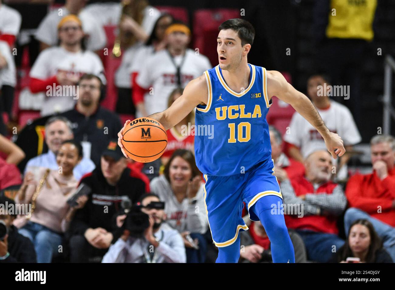 UCLA guard Lazar Stefanovic (10) brings the ball up court during the ...