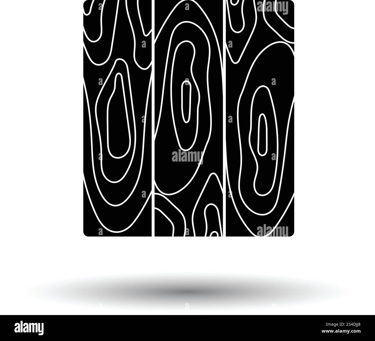 Icon of parquet plank pattern. White background with shadow design ...