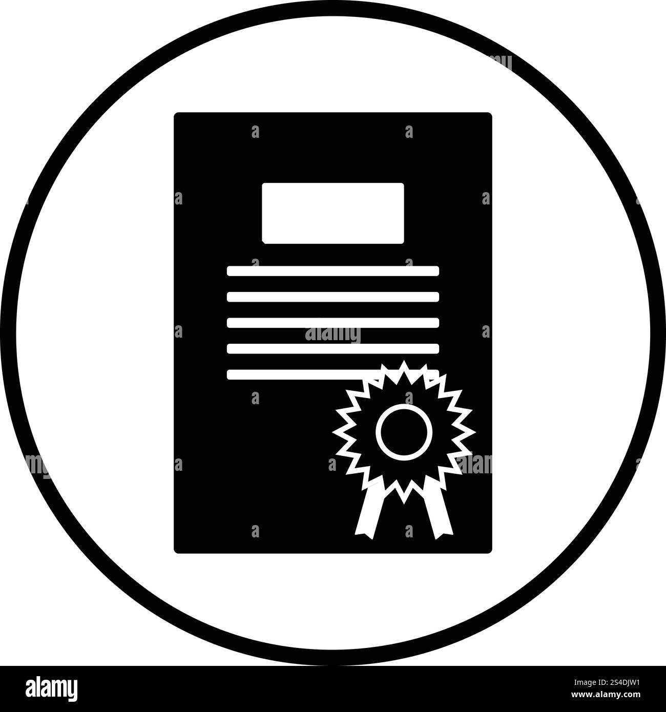 Diploma icon. Thin circle design. Vector illustration Stock Vector ...