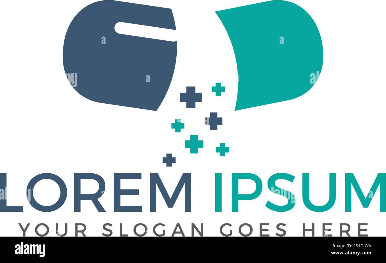 Open capsule pharmacy medical logo Stock Vector Image & Art - Alamy
