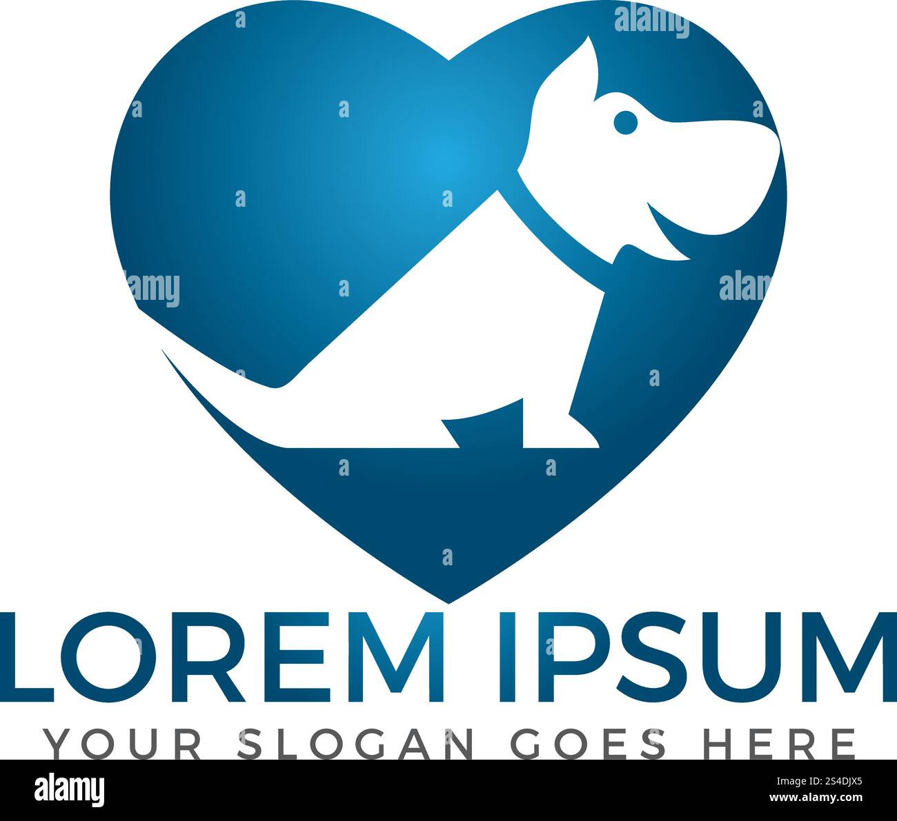 Dog heart shape vector logo design. Health sign Stock Vector Image ...