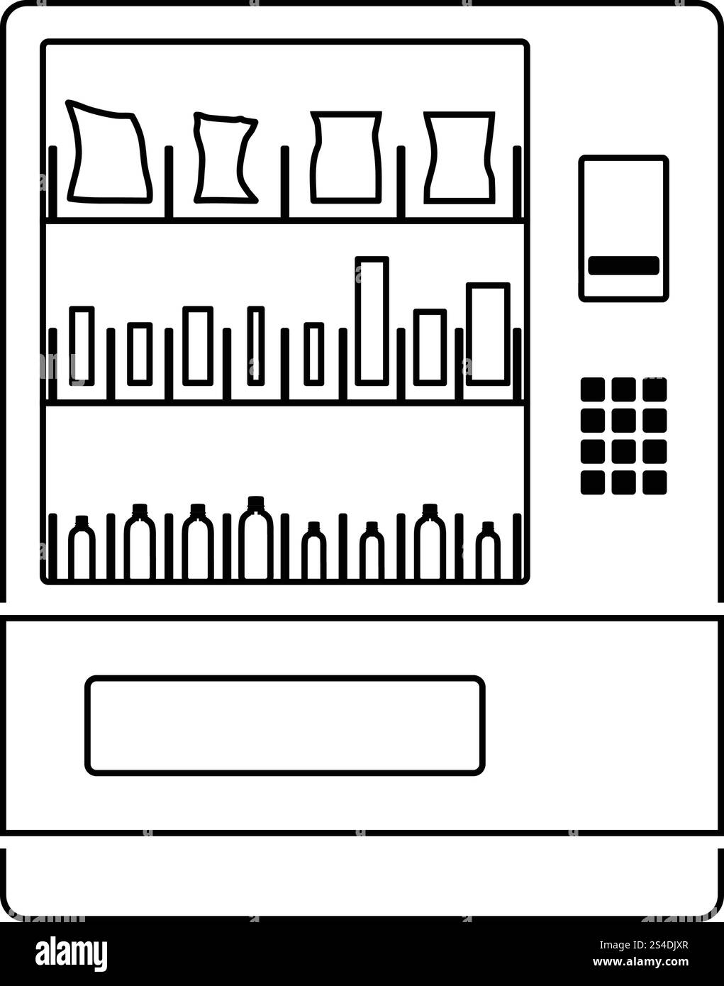 Food selling machine icon. Thin line design. Vector illustration Stock ...