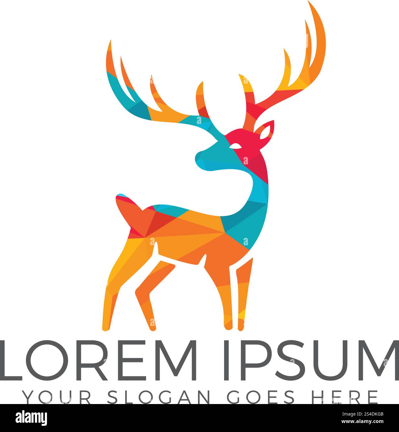 Deer vector logo design Stock Vector Image & Art - Alamy