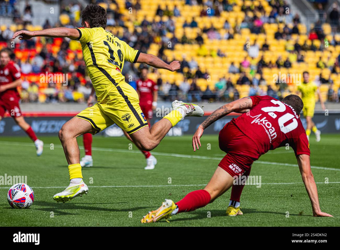 Wellington, New Zealand, 11 January, 2025. Wellington Phoenix defender ...