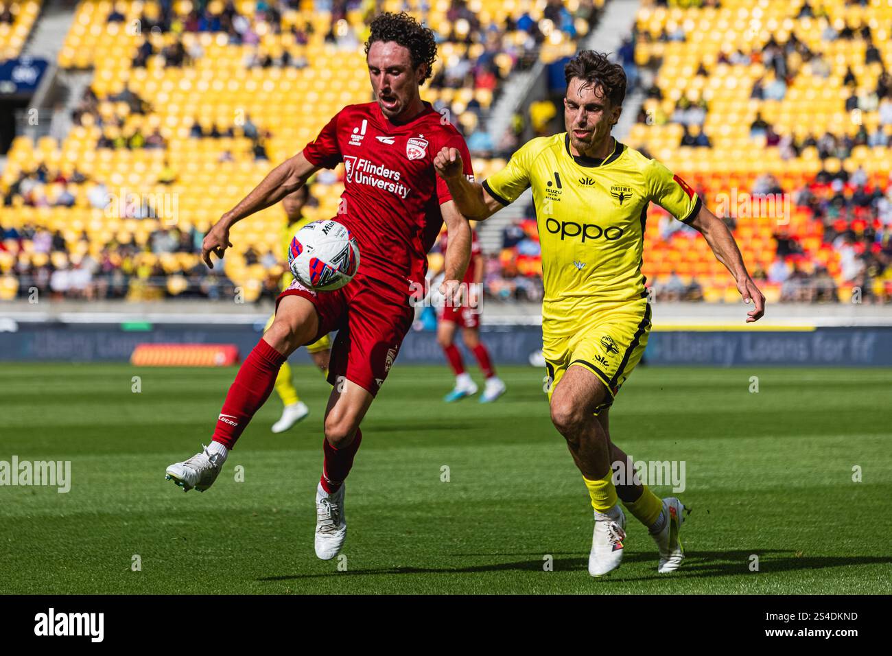 Wellington, New Zealand, 11 January, 2025. Adelaide United midfielder ...