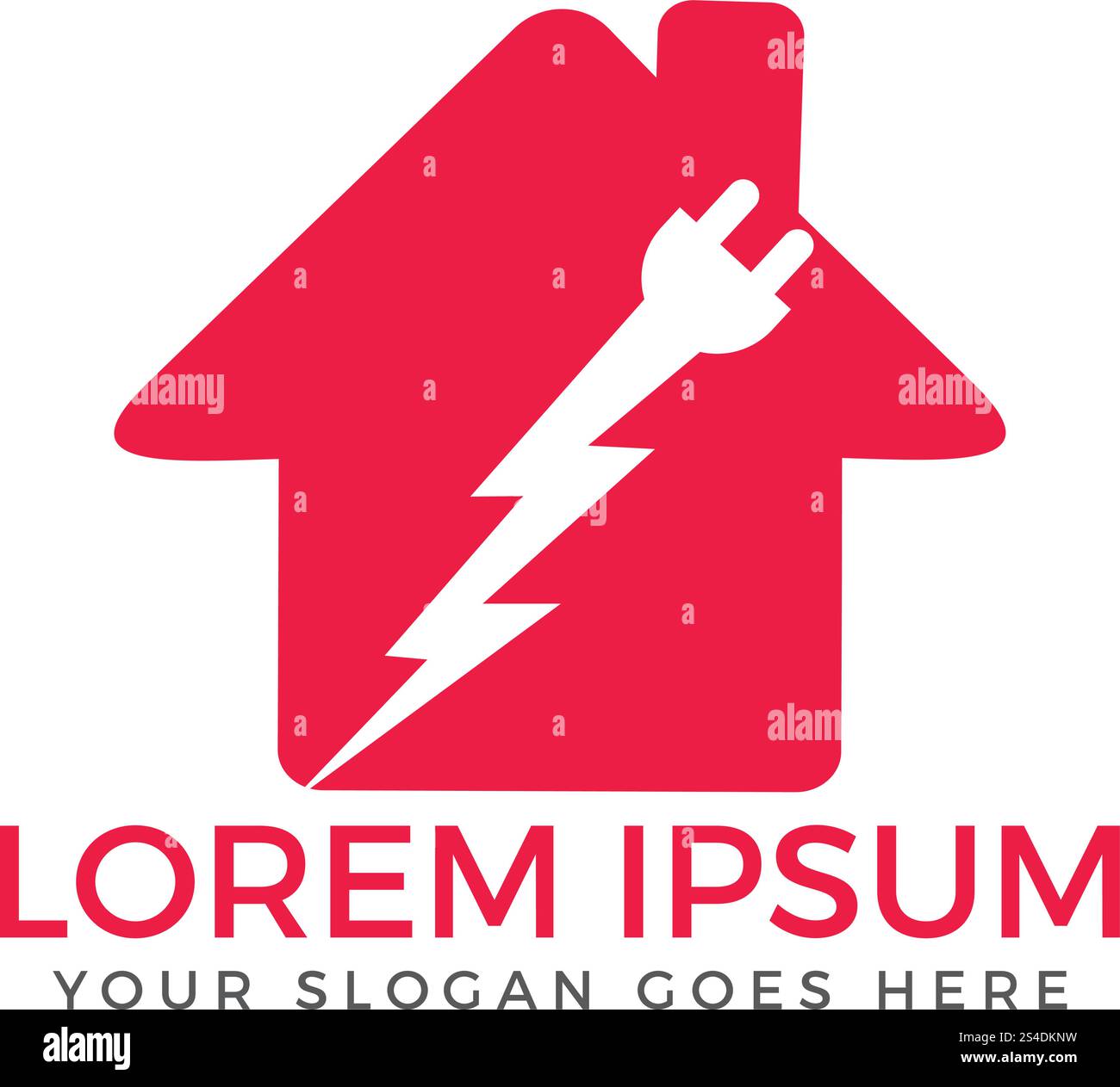 House Plug and thunderbolt creative and symbolic logo design ...