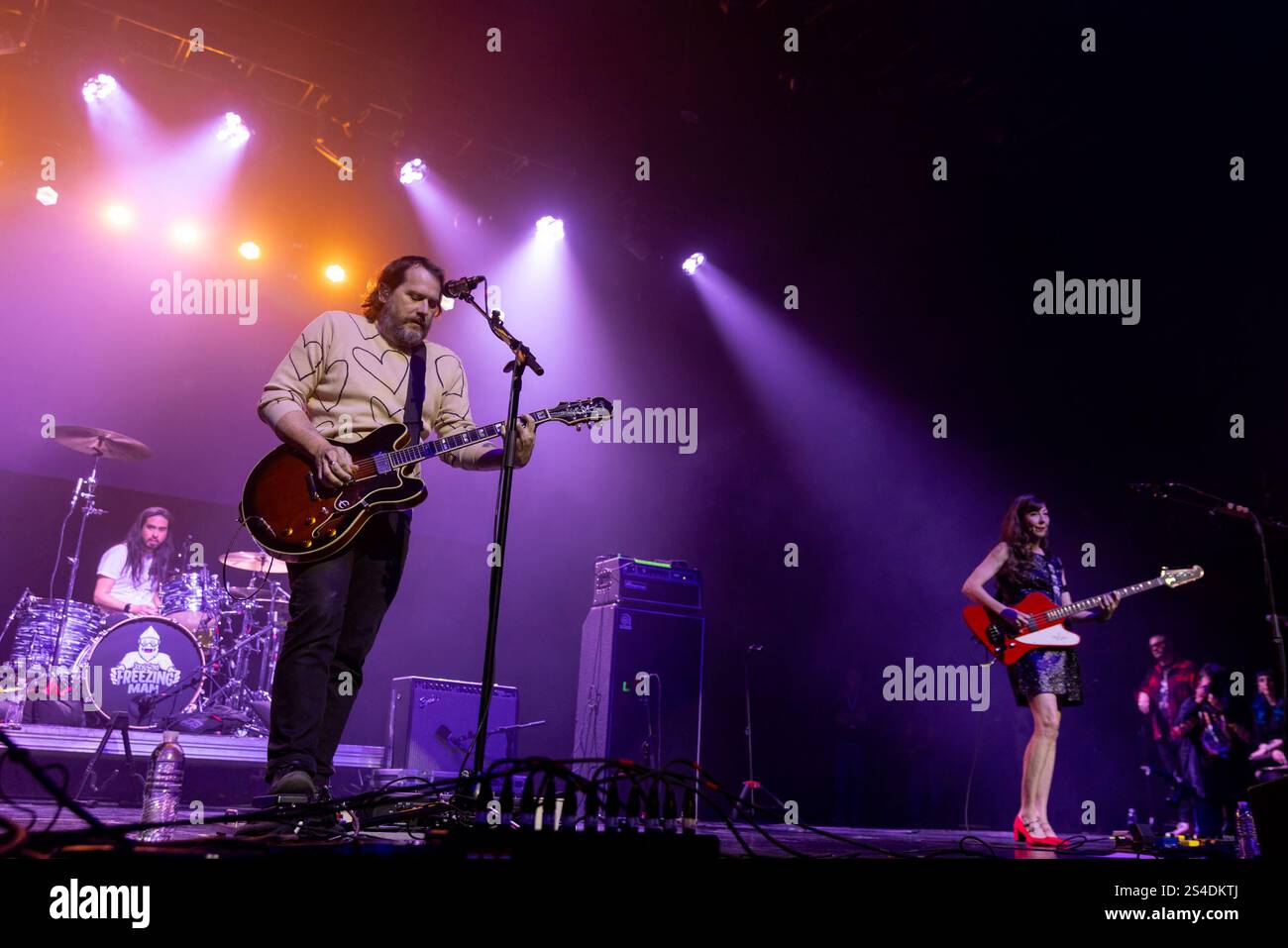 Madison, USA. 10th Jan, 2025. Chris Guanlao, Brian Aubert and Nikki Monninger of Silversun ...