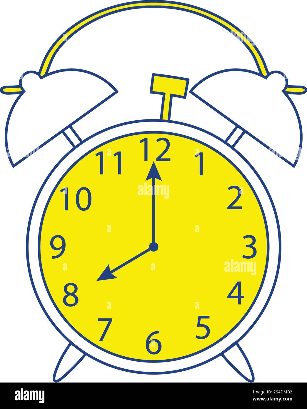 Icon of Alarm clock. Thin line design. Vector illustration Stock Vector ...