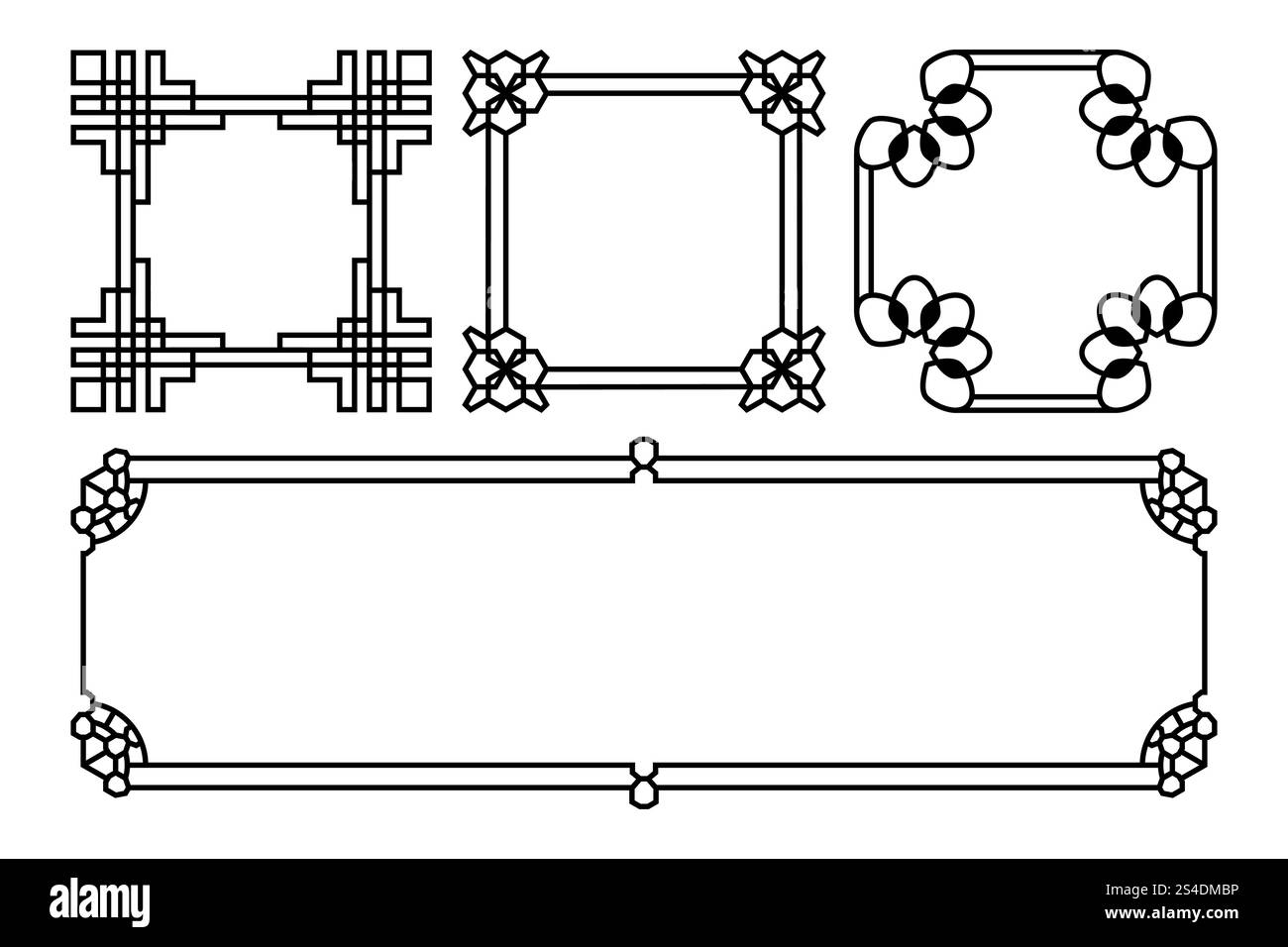 Square and rectangle vector asian, korean, chinese, japanese. Graphic ...