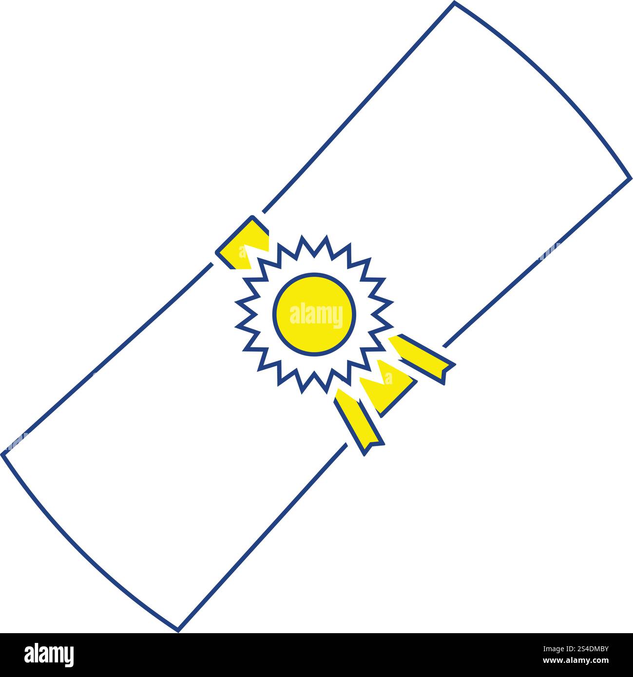 Icon of Diploma. Thin line design. Vector illustration Stock Vector ...