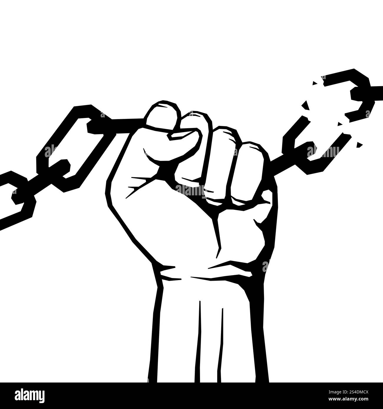 Breaking chain protest, rebel vector poster. Human hand breaking chain ... Breaking chain protest, rebel vector poster. Human hand breaking chain ...