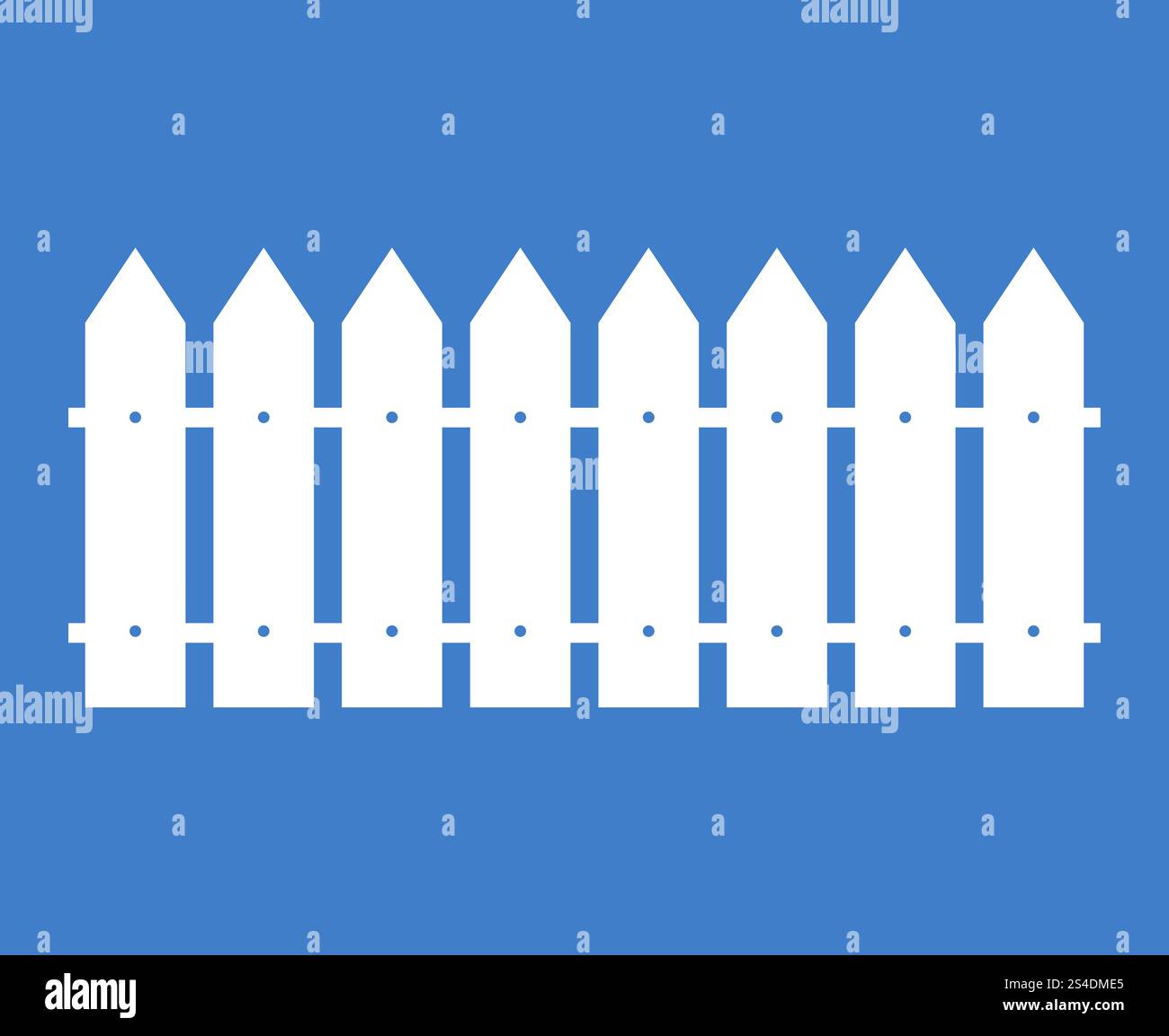 White rural wooden fence vector silhouette. Illustration design fence ...