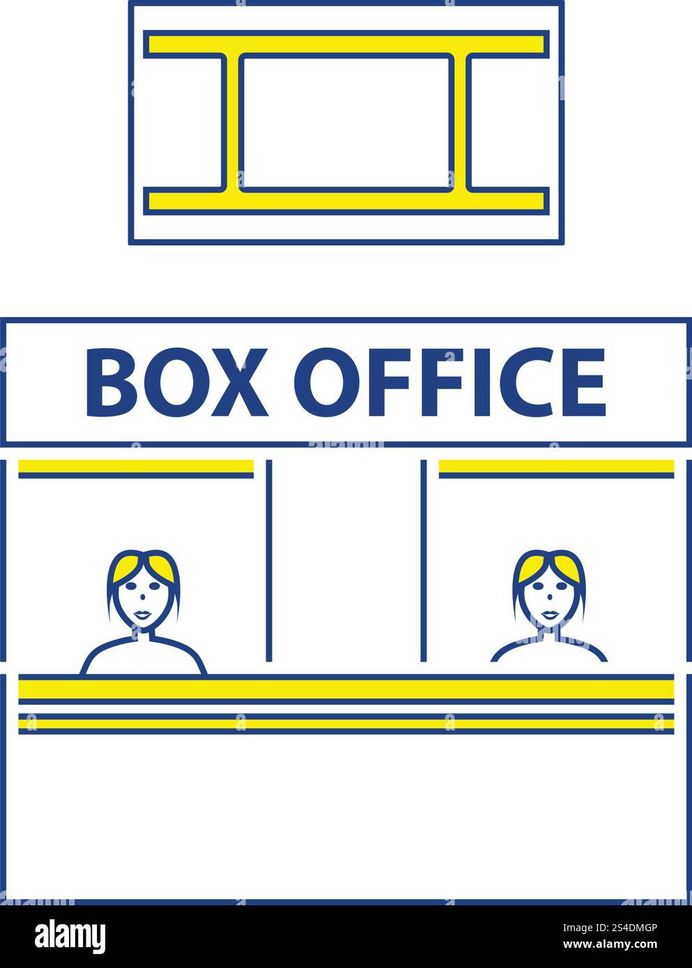 Box office icon. Thin line design. Vector illustration Stock Vector ...