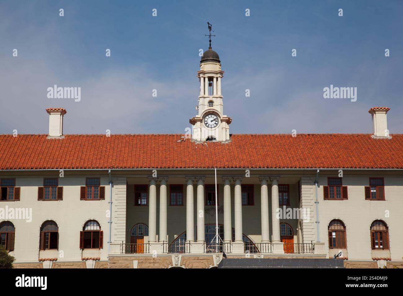 The Pretoria railway station historical building of 1910 with a small ...