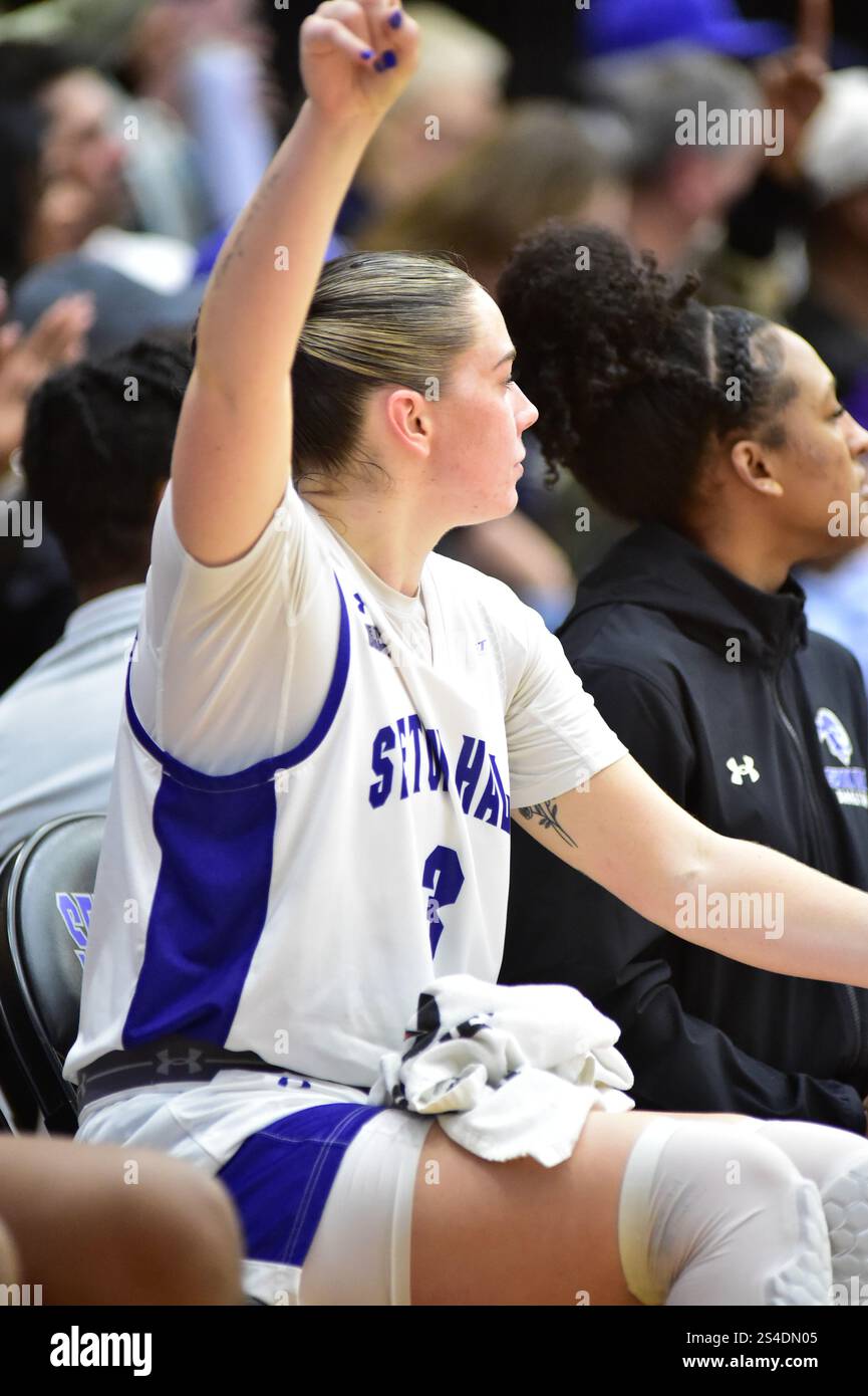 South Orange, USA. 11th Jan, 2025. Seton Hall's Faith Masonius (3 ...
