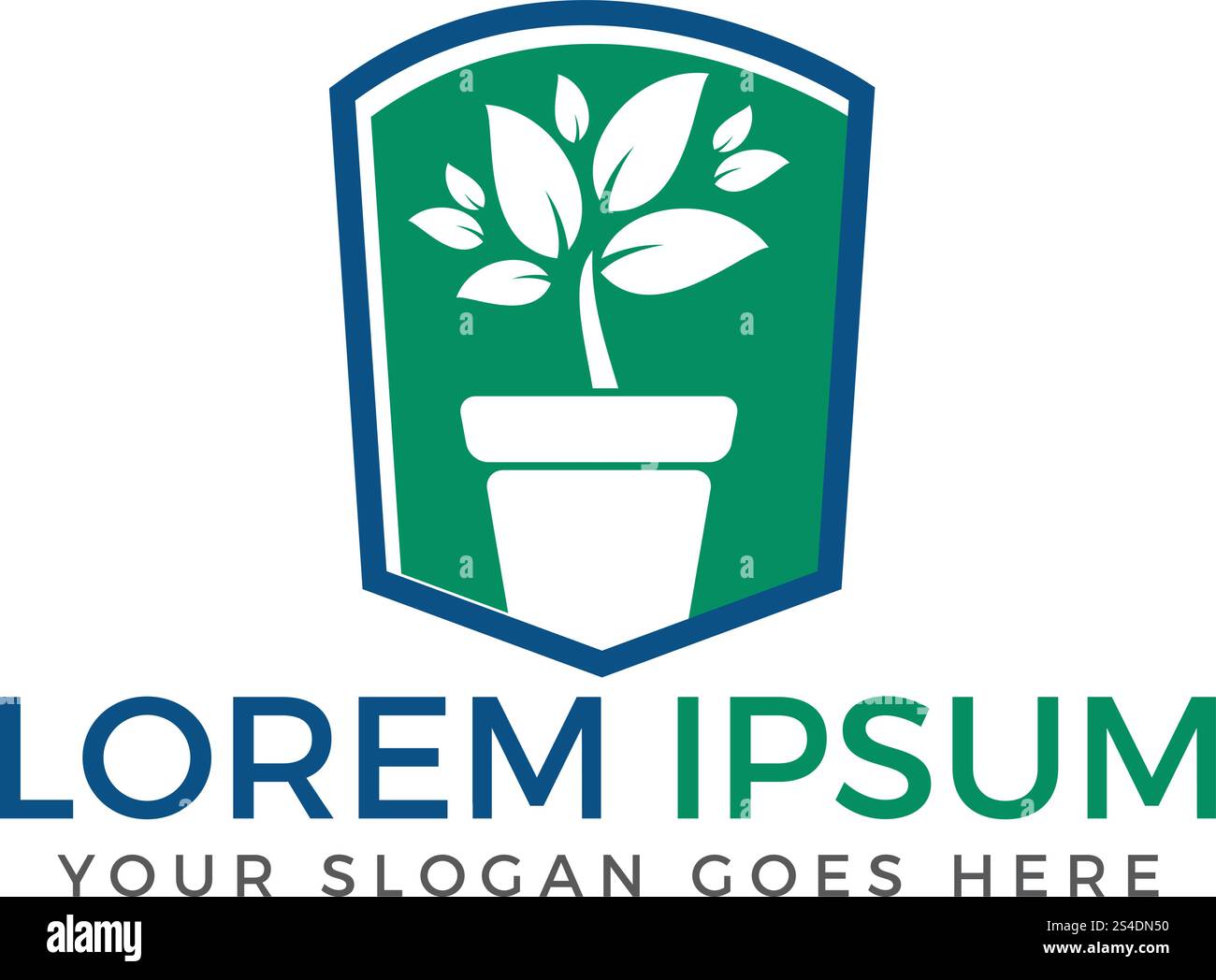 Flower pot and plant logo. Growth vector logo Stock Vector Image & Art ...