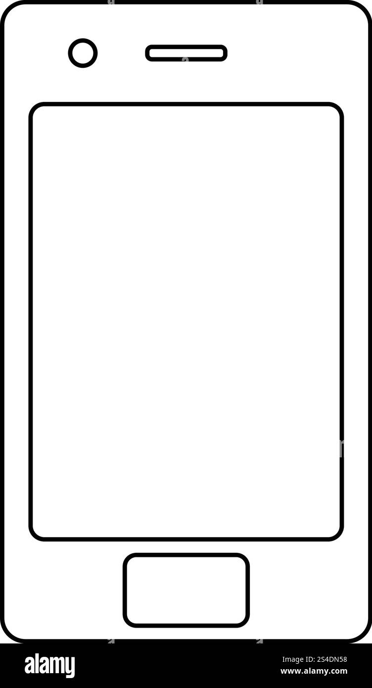 Smartphone icon. Thin line design. Vector illustration Stock Vector ...