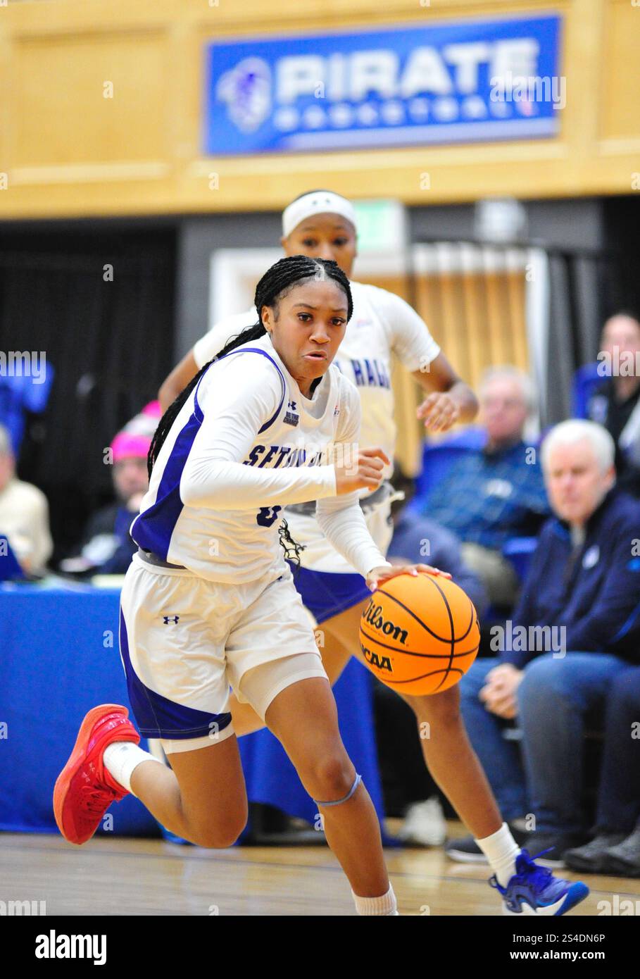 South Orange, USA. 11th Jan, 2025. Seton Hall's Jada Eads (0) during ...