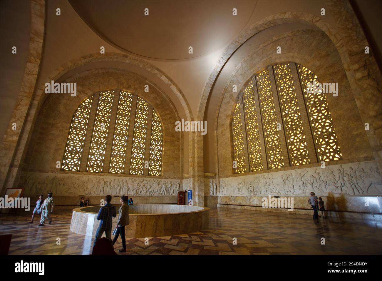 The large inside of the Voortrekker Monument national heritage site ...