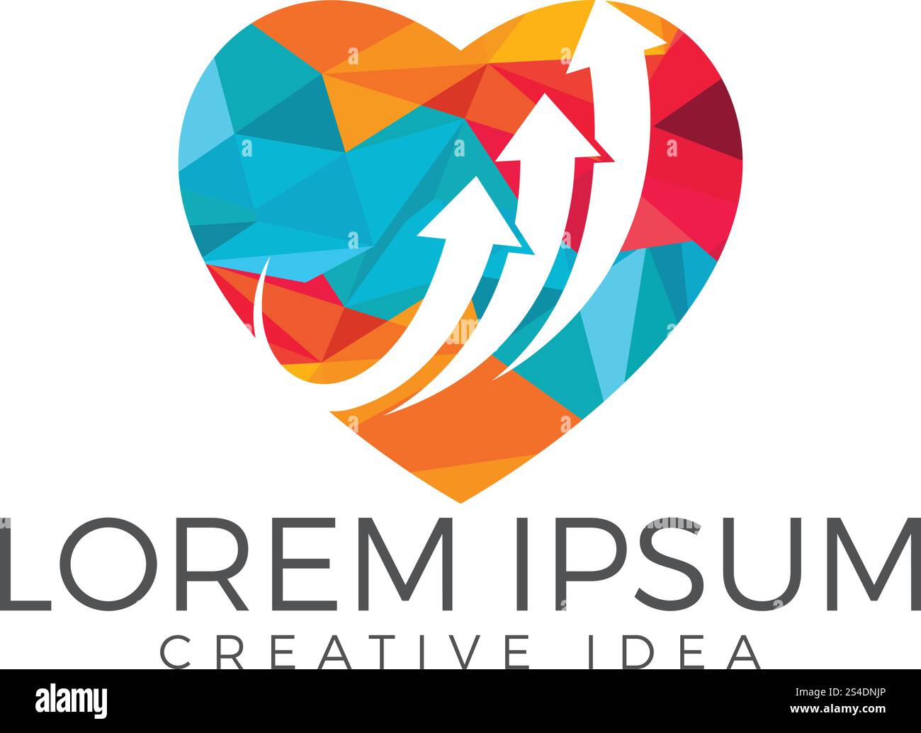 Good Progress Logo. Success Logo. Heart shaped template Stock Vector ...