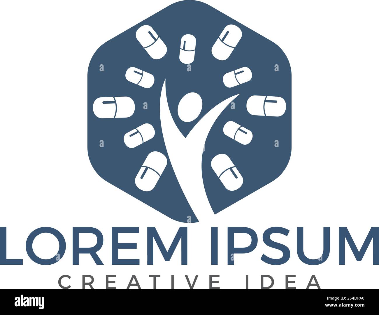 Abstract human body with shape pharmacy vector logo design Stock Vector ...