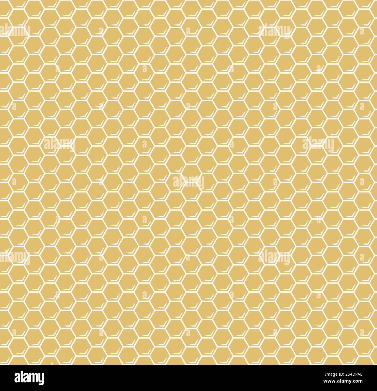 Yellow honeycomb hexagons vector seamless pattern. Background with ...