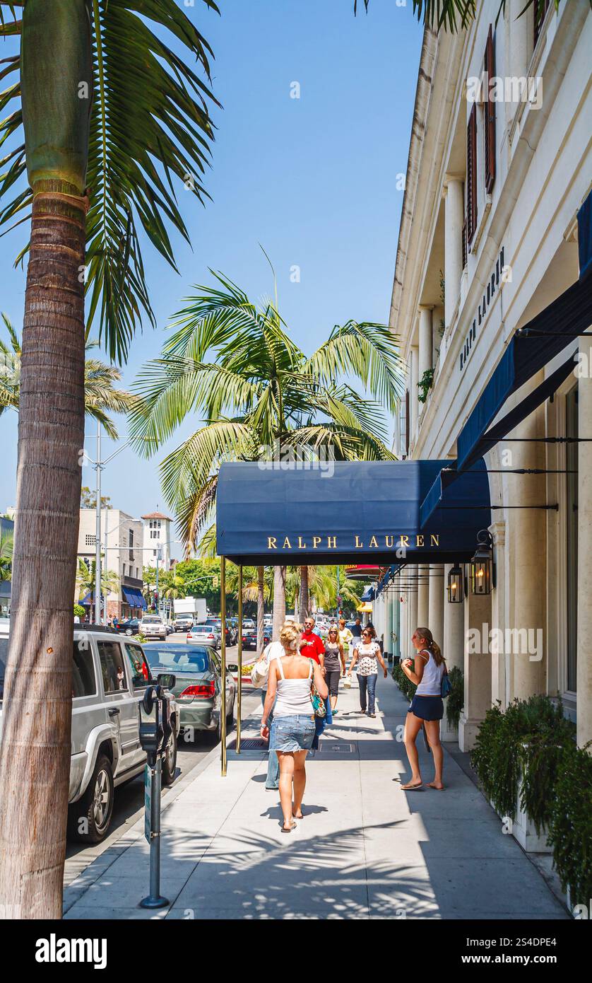 Awning outside the entrance to the Ralph Lauren flagship store in Rodeo ...
