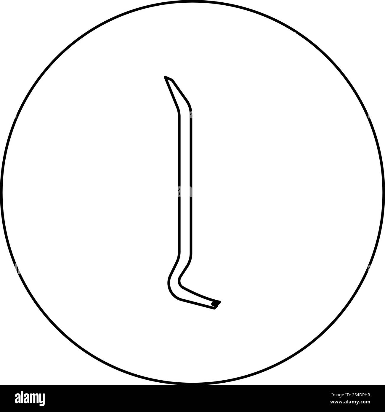 Pinch bar icon black color in round circle outline vector illustration ...