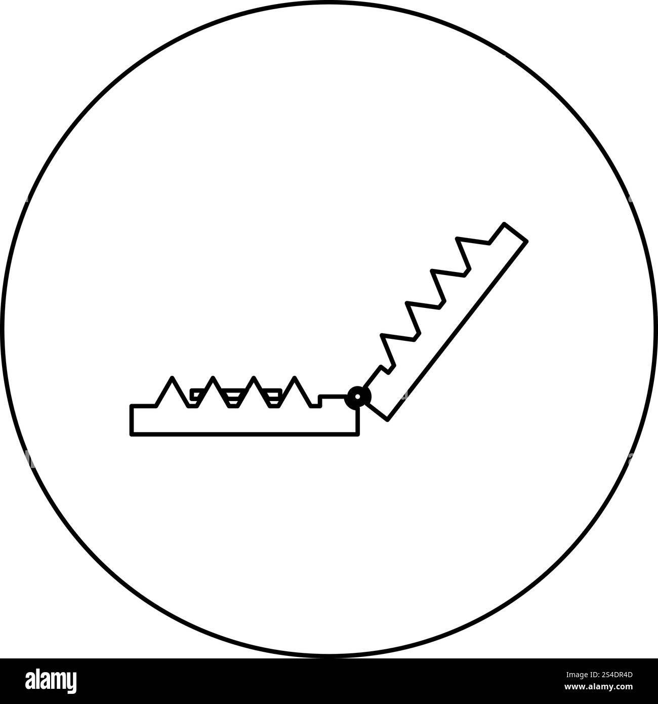 Trap icon black color in round circle outline vector illustration Stock ...