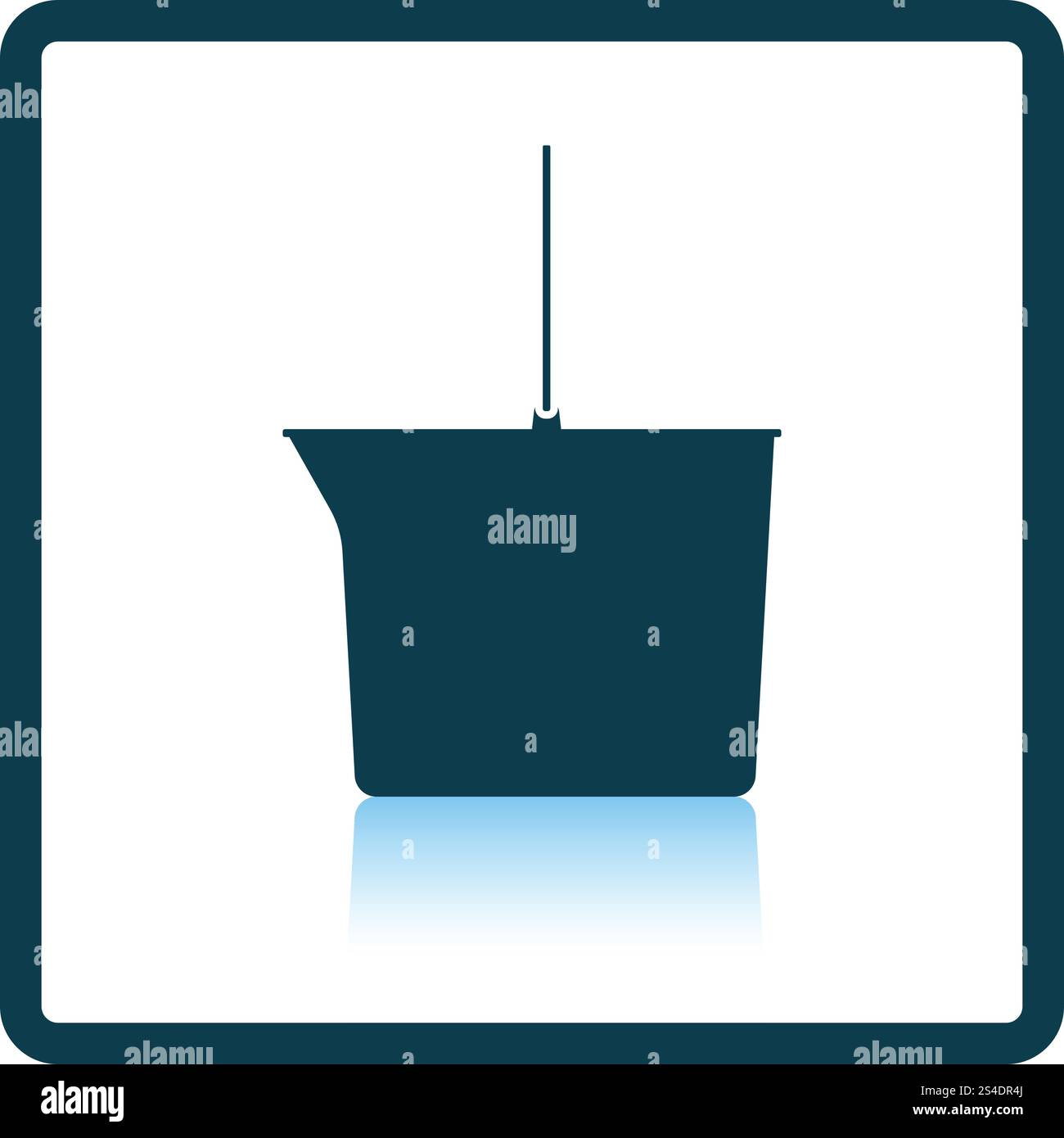 Icon of bucket. Shadow reflection design. Vector illustration Stock ...
