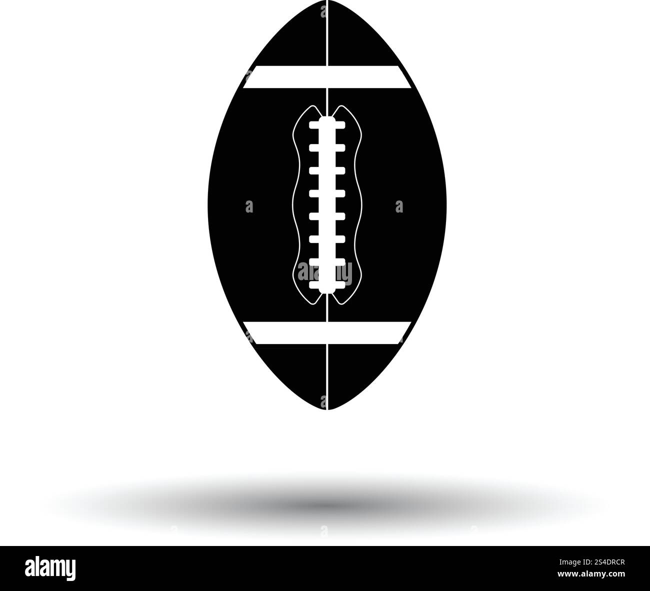 American football icon. White background with shadow design. Vector ...