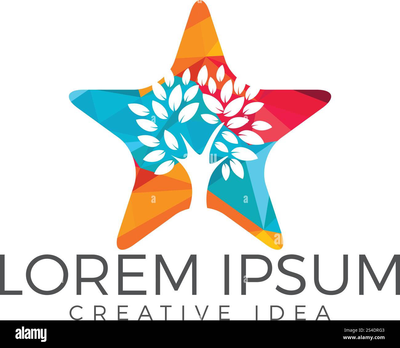Star tree logo design Stock Vector Image & Art - Alamy